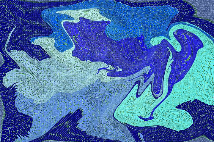 Blue Abstractness - MannyBell - Digital Art & AI, Abstract, Other ...