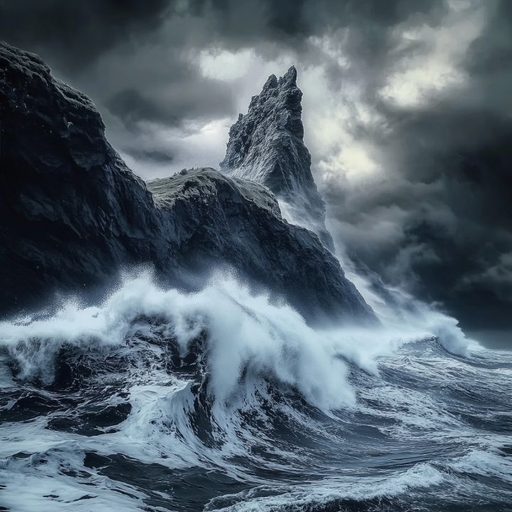Stormy seas - Hugh Walker Australian Artist - Digital Art & AI ...