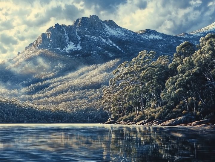 A Tasmanian inspired landscape - Hugh Walker Australian Artist ...