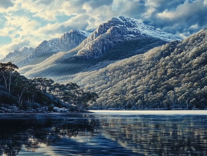 A Tasmanian inspired landscape - Hugh Walker Australian Artist ...