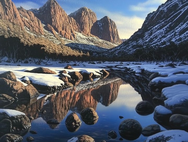 Tasmanian inspired Landscape - Hugh Walker Australian Artist - Digital ...