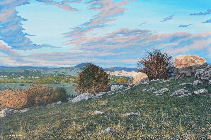 Anzac Sunrise, Braidwood NSW - Hugh Walker Australian Artist ...