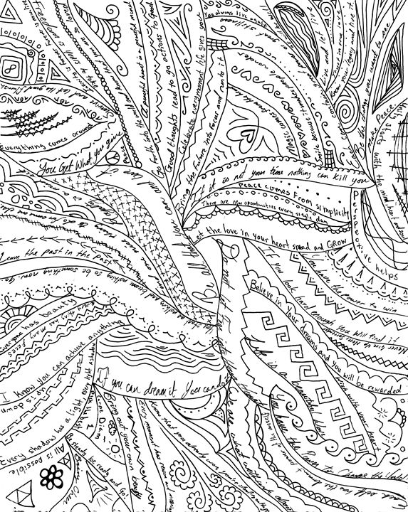 Positive words and patterns - Dorema's Doodles - Drawings ...