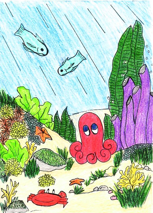 Ocean Friends - Dorema's Doodles - Drawings & Illustration, Animals ...