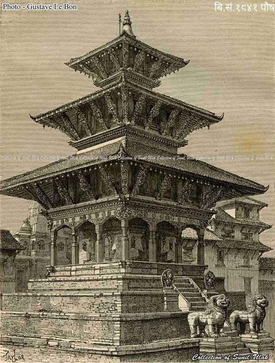 5 storied temple - bhaktapur art - Drawings & Illustration, Ethnic ...