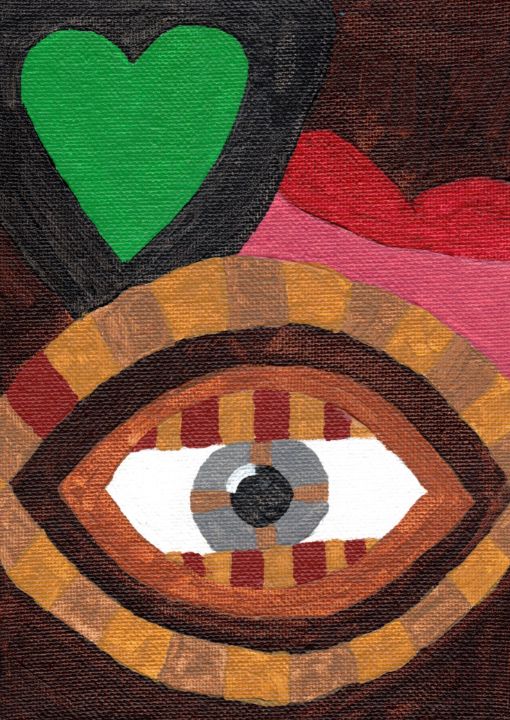 Jealous Eye Talisman 3, 2023 - Olufunke - Paintings & Prints, Religion ...