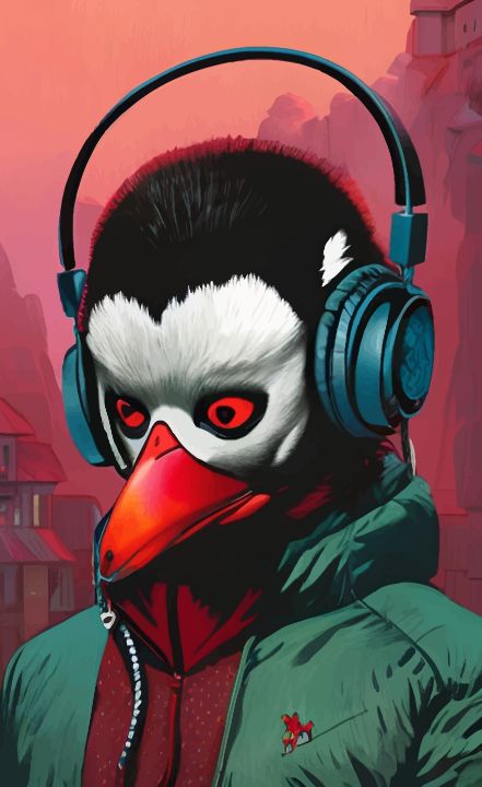 Funky Penguin - parallelspace99 - Digital Art & AI, Animals, Birds ...