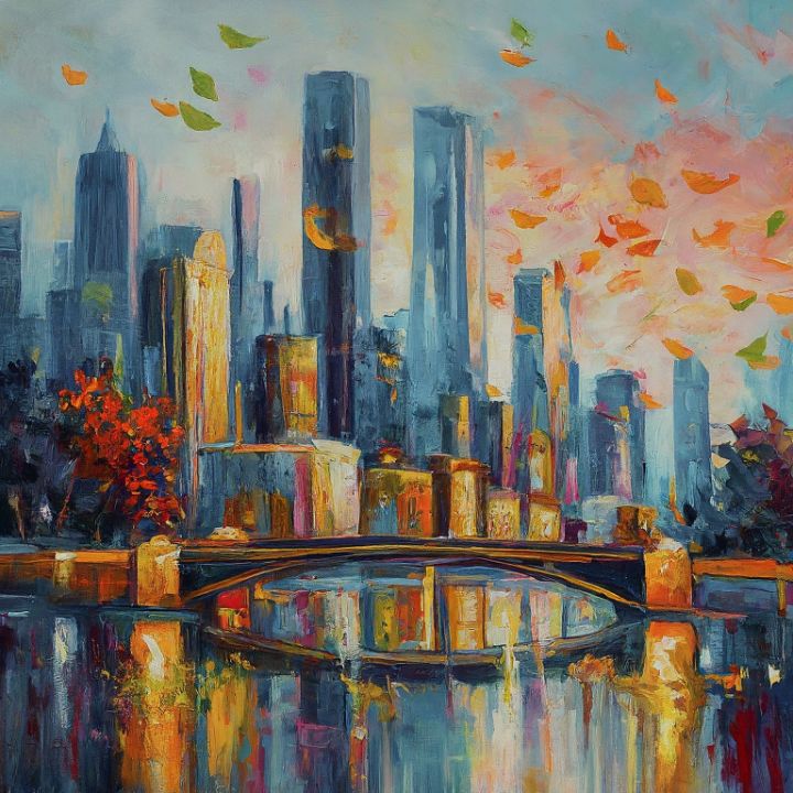 Urban Serenity 2 - Neural art - Digital Art & AI, Buildings ...