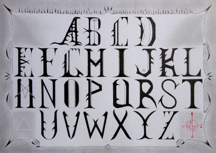 Devil's alphabet - Dreamart - Drawings & Illustration, Abstract, Text ...