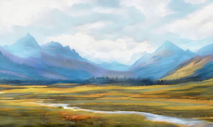 Summer in Fairbanks Alaska - Sandner Art - Digital Art & AI, Abstract ...