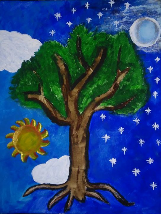 Wisdom Tree - Andrea Lyn - Paintings & Prints, Flowers, Plants, & Trees ...