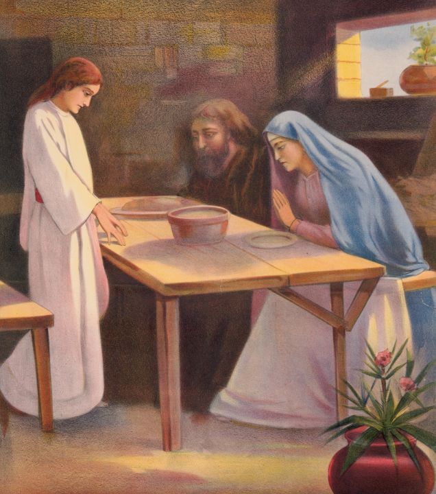 Jesus and his home at Nazareth - Master style - Paintings & Prints ...