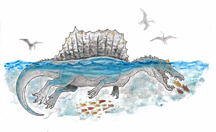 Spinosaurus - Kayla Clifford - Paintings & Prints, Animals, Birds ...
