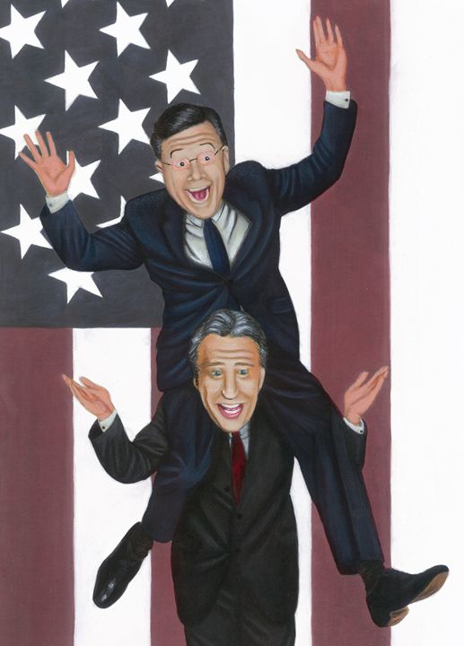 Colbert/Stewart - Kyle Parker Designs - Drawings & Illustration, People ...