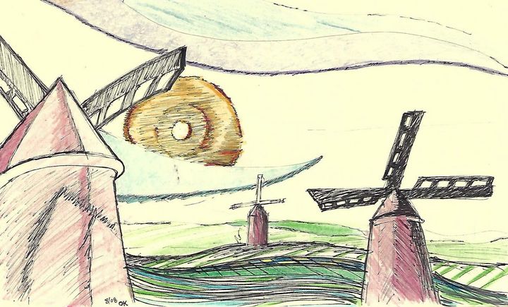 windmills - Neil Travis Mayes - Drawings & Illustration, Abstract ...