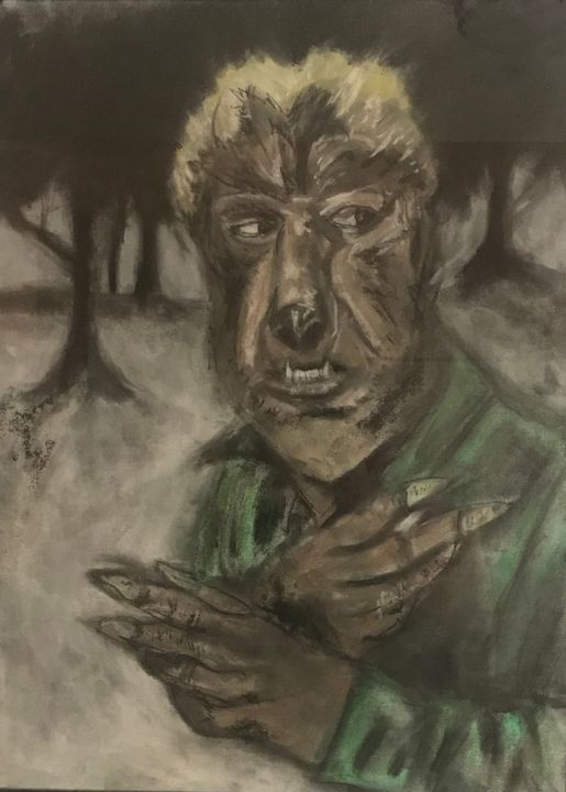 Wolf man - Neil Travis Mayes - Paintings & Prints, People & Figures ...