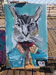 bad ass cat 3 - Neil Travis Mayes - Paintings & Prints, Animals, Birds ...