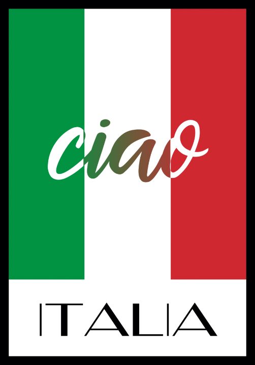 Italian Ciao on Flag of Italy - Renata Loves Art - Digital Art & AI ...