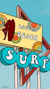 Retro Laguna Surf Billboard - BelowCalypso - Digital Art & AI ...