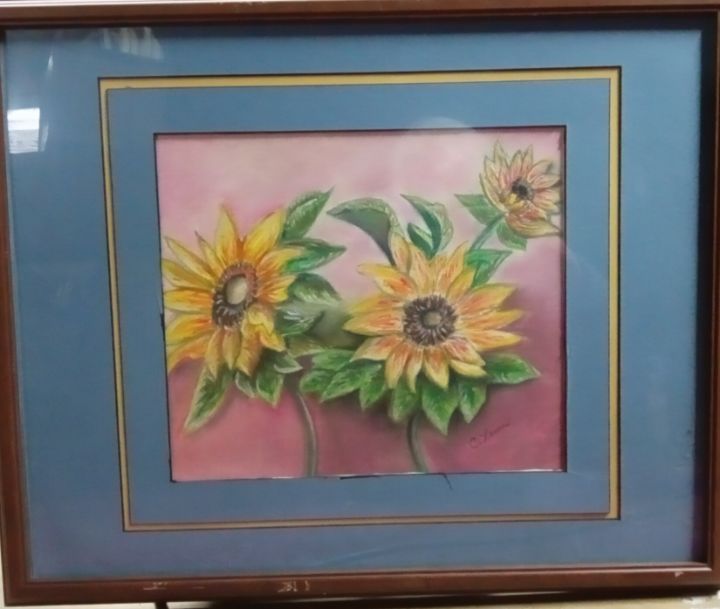 Sunflowers - C. Lewis - Paintings & Prints, Landscapes & Nature ...