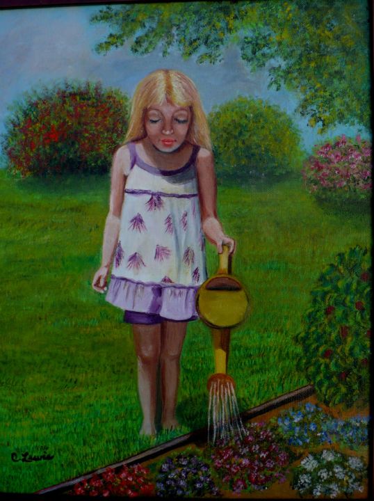 My Garden - C. Lewis - Paintings & Prints, People & Figures, Other ...