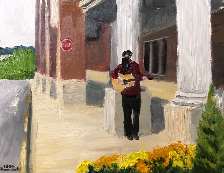 Corona Busking - Blandine Broomfield - Paintings & Prints, People ...