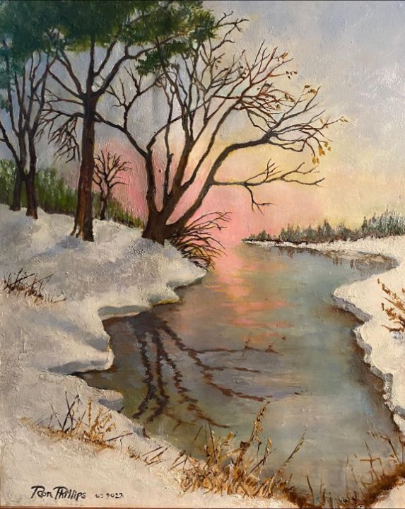 Cold Reflections - Ron Phillips - - Paintings & Prints, Landscapes ...