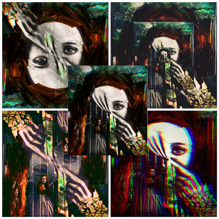 Collage Cycle of Grief - Black Rose- Phoenix JD. - Paintings & Prints ...