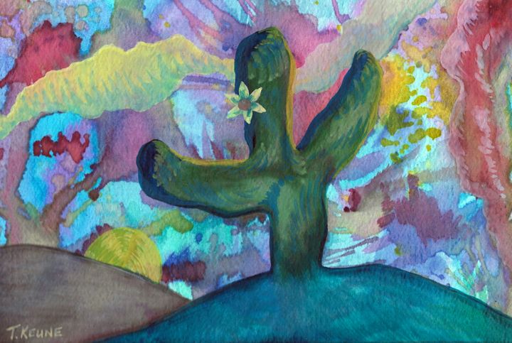 Cactus - Bearded Panda - Paintings & Prints, Landscapes & Nature ...