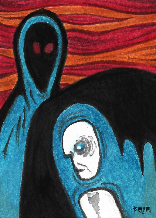Fear - Bearded Panda - Paintings & Prints, Abstract, Other Abstract ...
