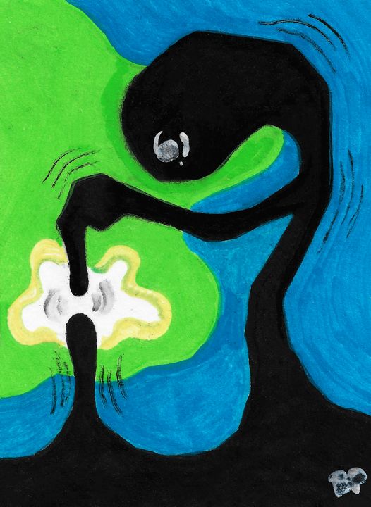 Attraction - Bearded Panda - Paintings & Prints, Abstract, Figurative ...