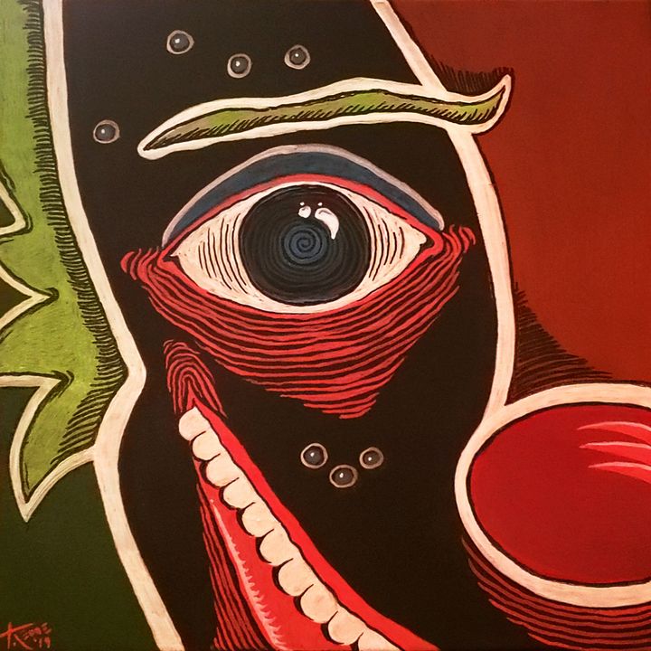Clown - Bearded Panda - Paintings & Prints, Abstract, Other Abstract ...