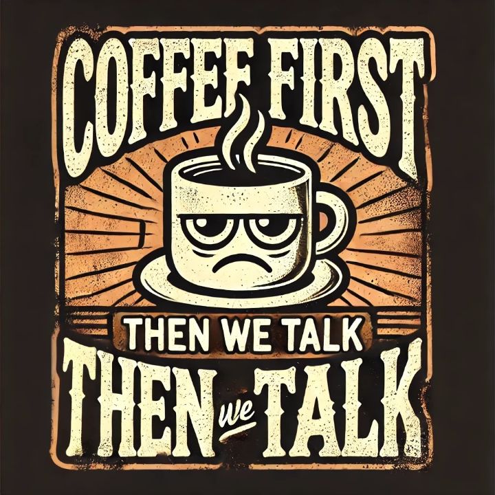 Coffee First, Then We Talk - lejhindarysshop - Digital Art & AI ...