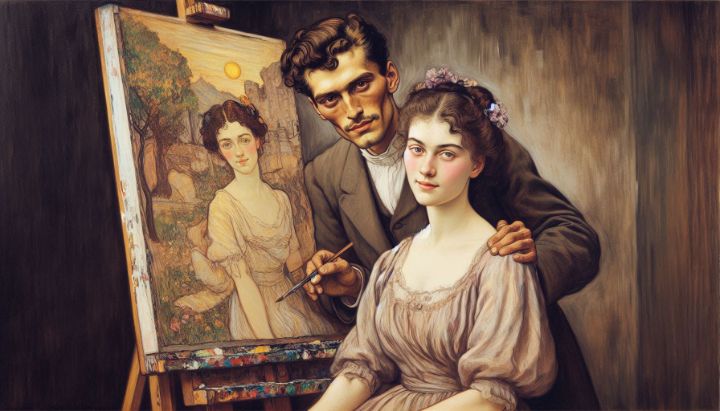 The Painter and his Model - ArtStory - Digital Art & AI, People ...