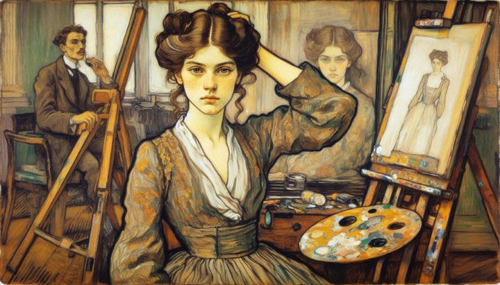 Painter and Model - ArtStory - Digital Art & AI, People & Figures ...