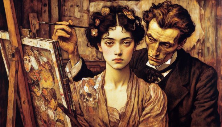 Painter and Model - ArtStory - Digital Art & AI, People & Figures ...