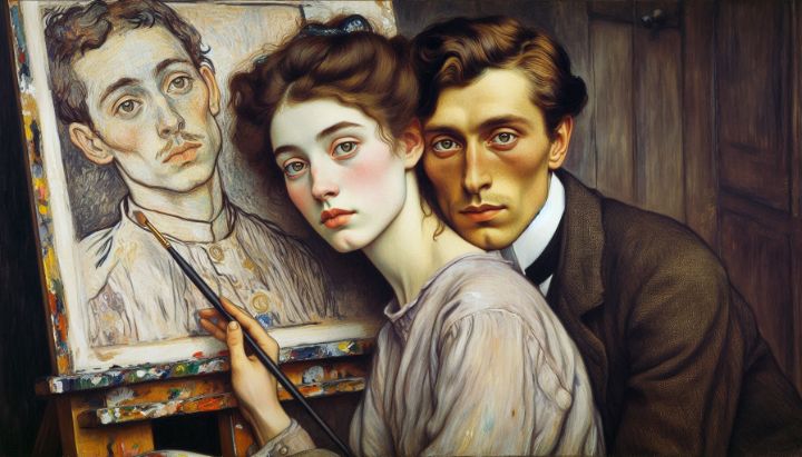 Painter and model - ArtStory - Digital Art & AI, People & Figures ...