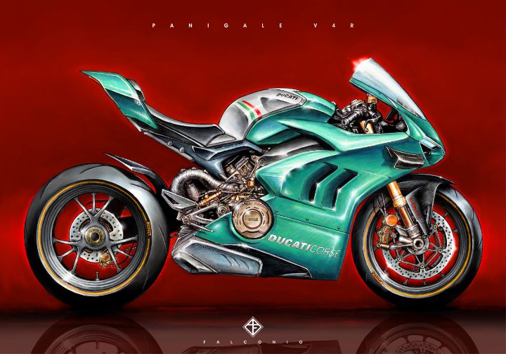 Ducati Panigale V4R (1-4-D-sy) - Angelo Falconio Art - Paintings ...