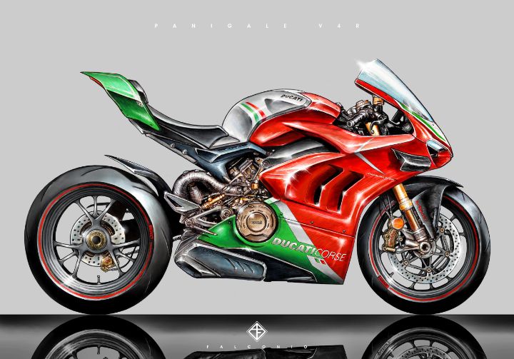 Ducati Panigale V4R (1-2-Z-srt) - Angelo Falconio Art - Paintings ...