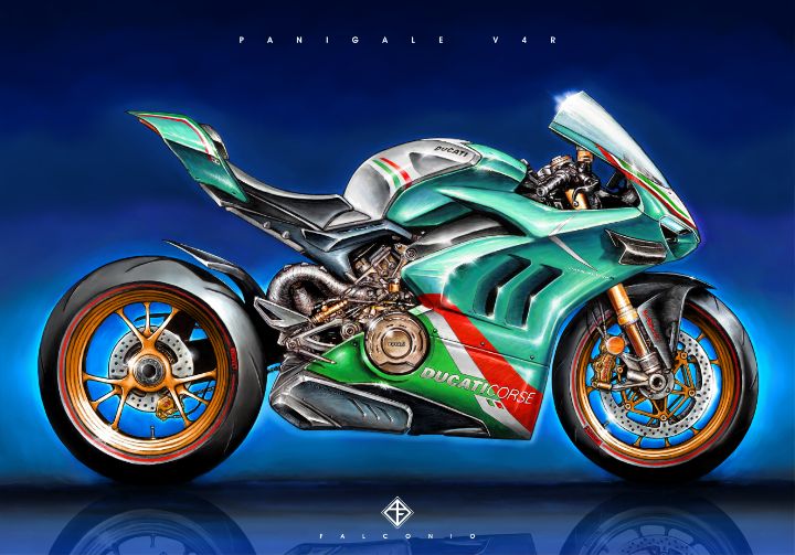 Ducati Panigale V4R (1-4-C-grt) - Angelo Falconio Art - Paintings ...