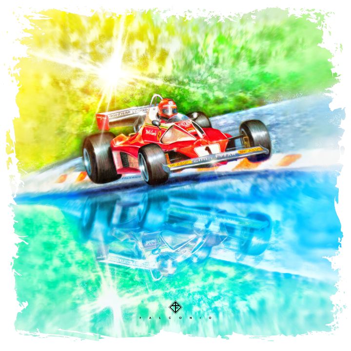 Ferrari 312 T2 (Niki Lauda 03B) - Angelo Falconio Art - Paintings ...