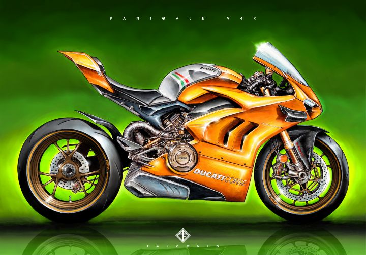 Ducati Panigale V4R (1-3-V-my) - Angelo Falconio Art - Paintings ...