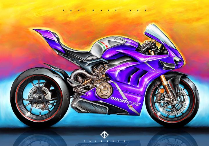 Panigale V4R (1-6-A-brs) - Angelo Falconio Art - Paintings & Prints ...