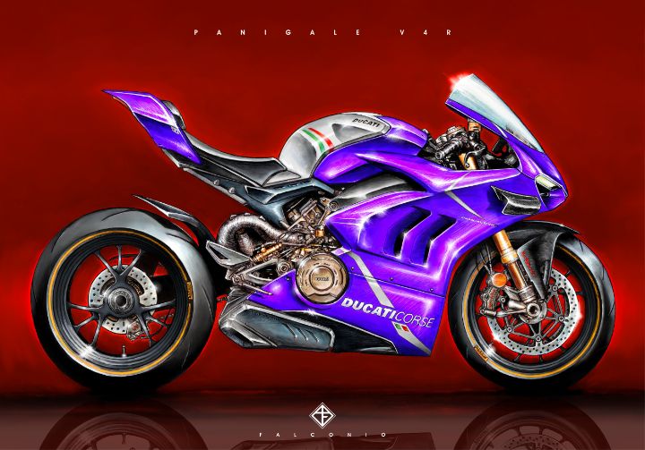 Ducati Panigale V4R (1-6-D-bys) - Angelo Falconio Art - Paintings ...