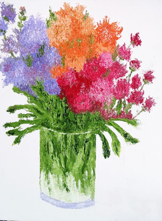 Flowers in a vase - George Lewis - Paintings & Prints, Flowers, Plants ...