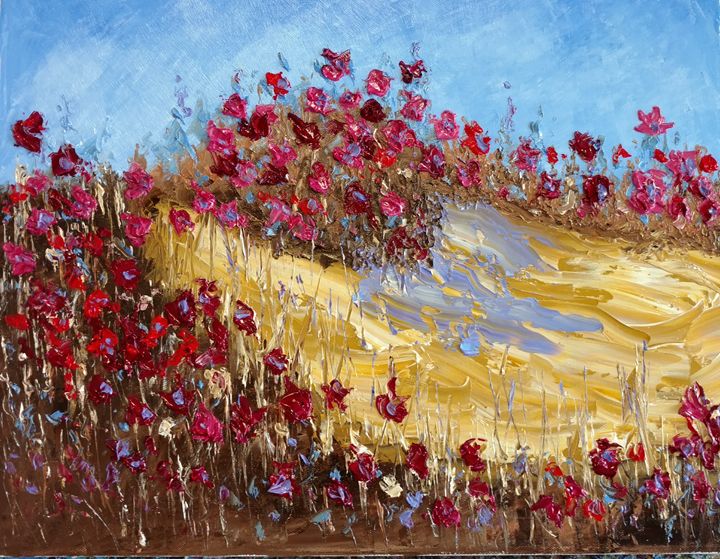 Poppies in the dunesOriginal - George Lewis - Paintings & Prints ...
