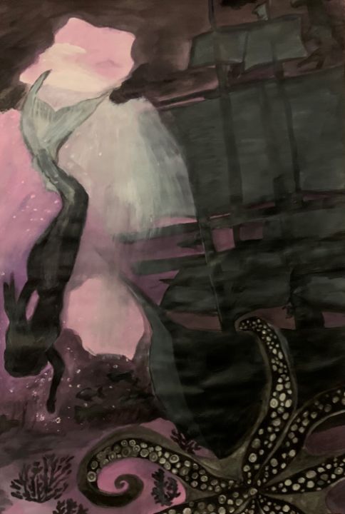 Diving Mermaid Lagoon - Shay - Paintings & Prints, Fantasy & Mythology ...
