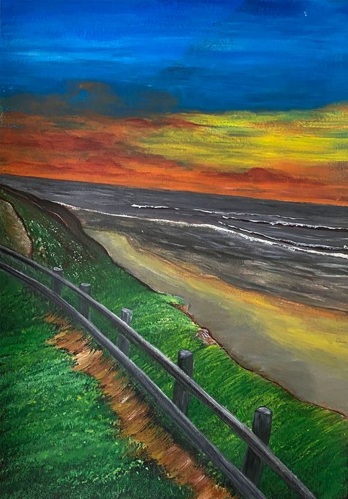 "Evening Shore" - ArtbyArtak - Paintings & Prints, Landscapes & Nature ...