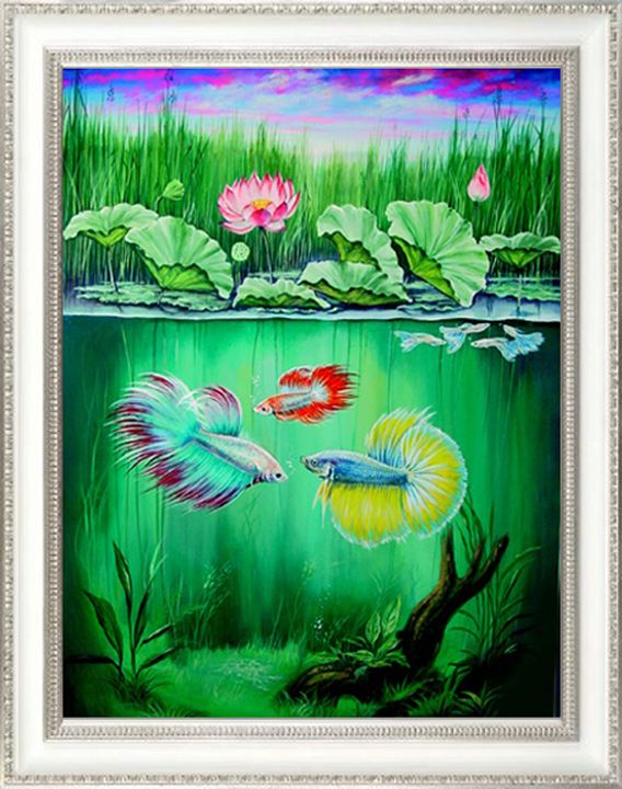 Siamese Fighting Fish " Bettas " - Ponchai J. - Paintings & Prints ...