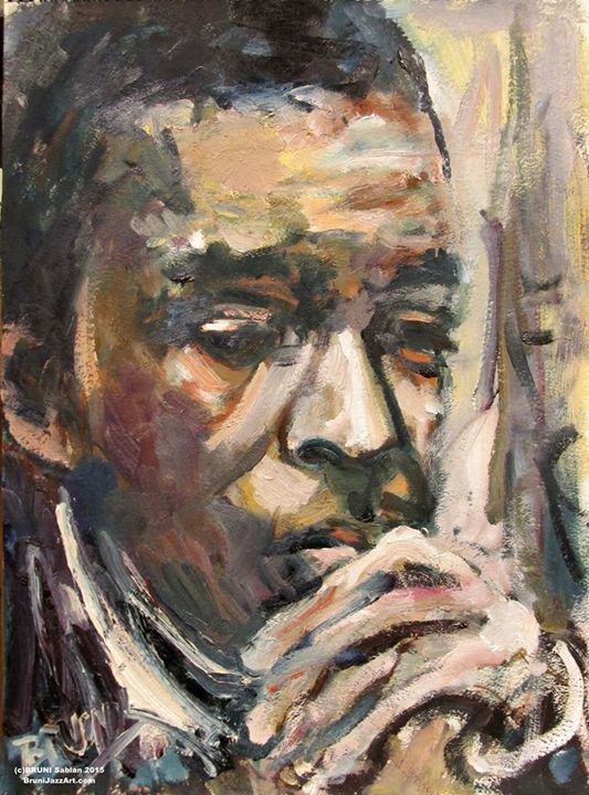 John Coltrane Portrait 'Reflective' - BRUNI Sablan - Paintings & Prints ...